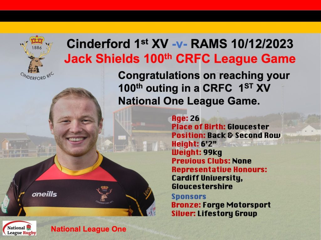 Celebrating Jack Shields as his joins the 100 Club - Cinderford RFC