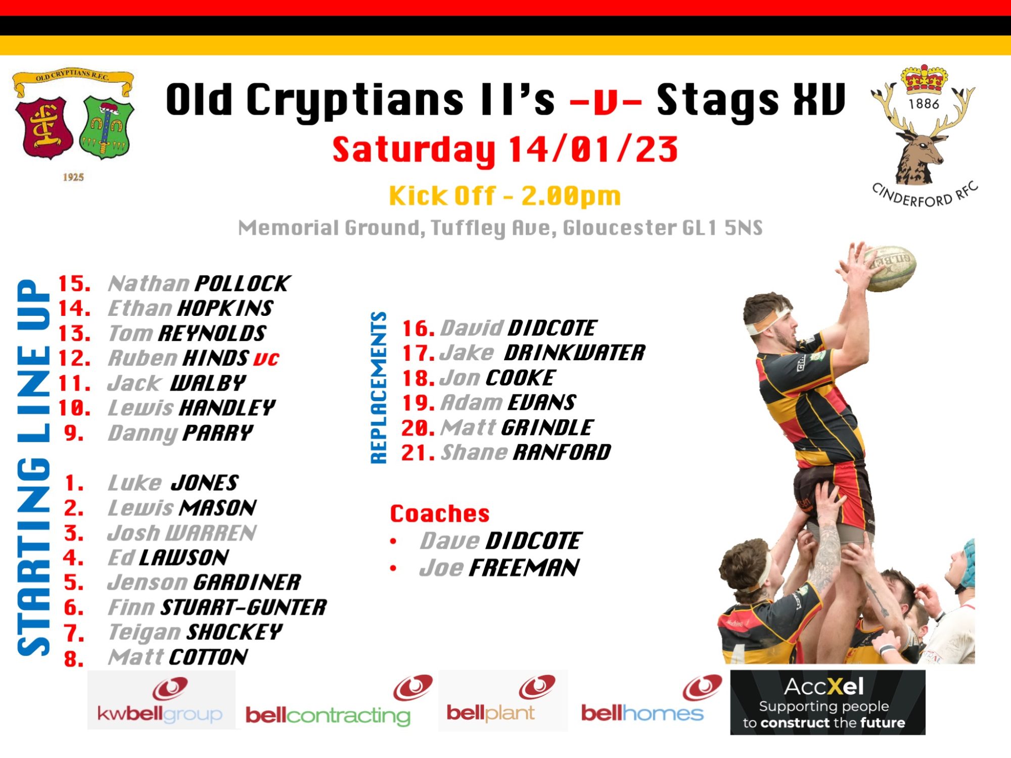 Team News January 14th - Cinderford RFC
